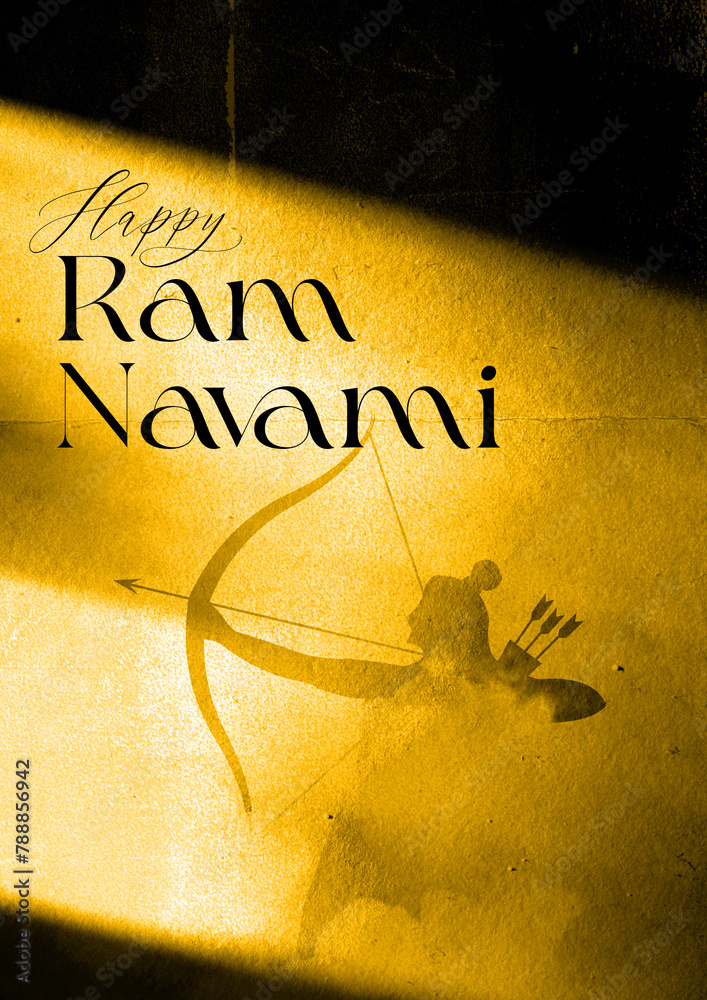 Ram Navami, Birthday of Lord Rama celebration background for religious ...