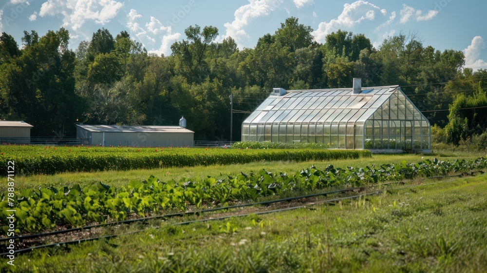 Climate-controlled greenhouses extend growing seasons and protect crops ...