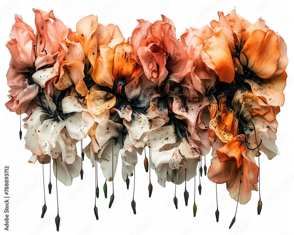 Whimsical clipart of bleeding hearts with their iconic pink and white ...