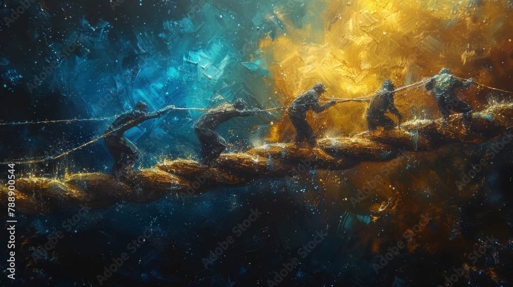 Team members, depicted as strands of rope, unite their diverse ...