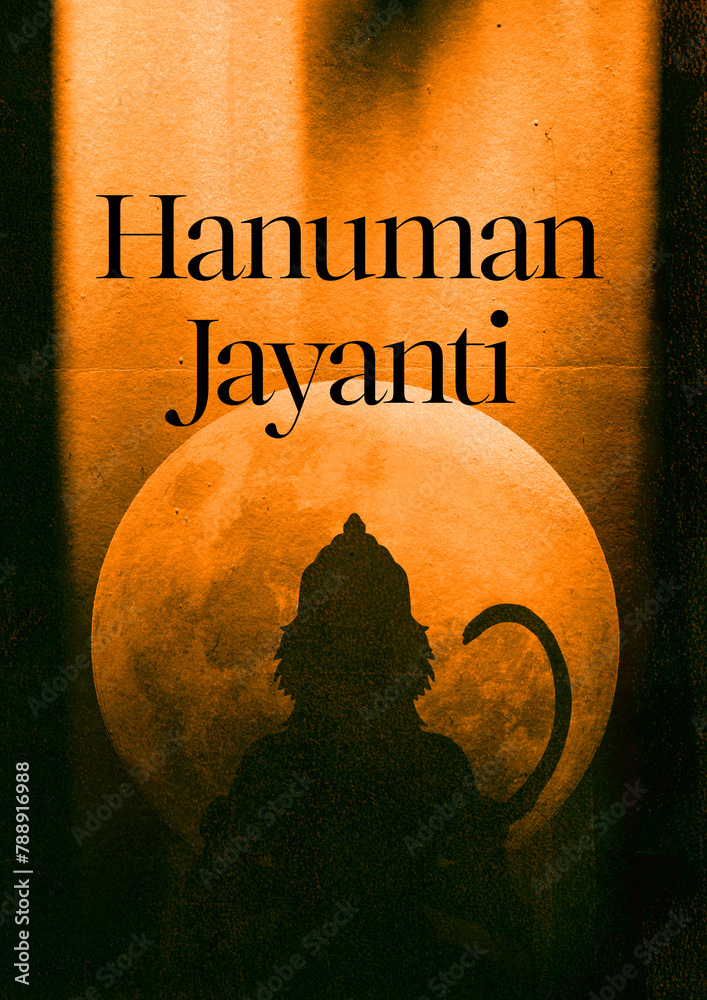 Illustration Stock Happy Hanuman Jayanti, Jay Shri Ram, celebrating the ...