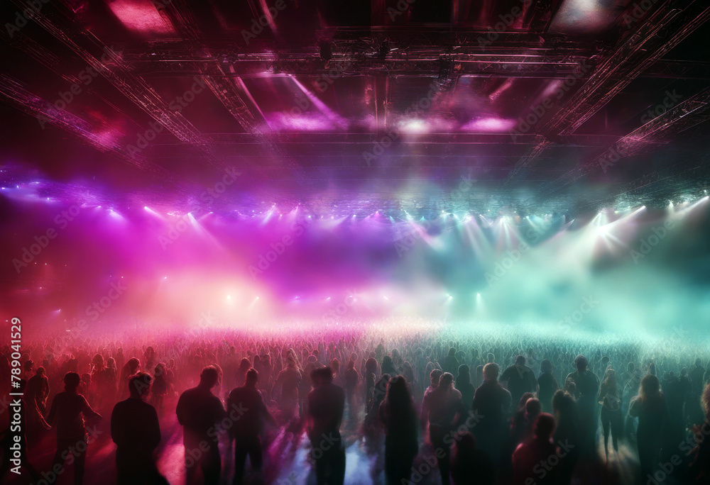 crowd people stage concert party event music audience live festival ...