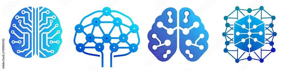 Deep Learning clipart collection, symbol, logos, icons isolated on ...