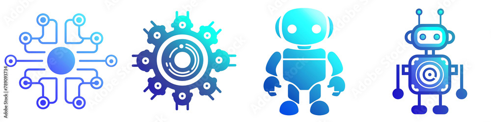 Automated System clipart collection, symbol, logos, icons isolated on ...