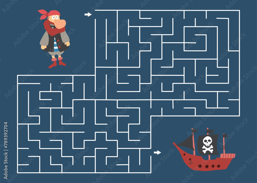 Labyrinth, Maze game for children. Logical puzzle for kids. Quest to ...