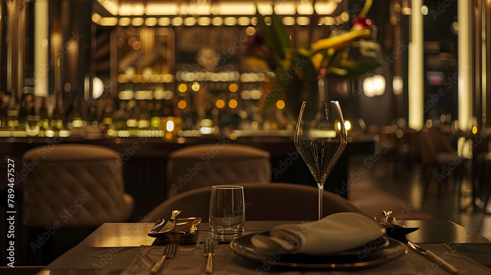 Elegant Fine Dining Restaurant Setting with Sophisticated Table ...