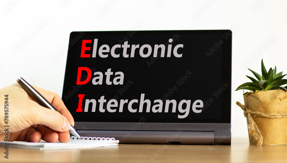 Photo Stock EDI electronic data interchange symbol. Concept words EDI ...