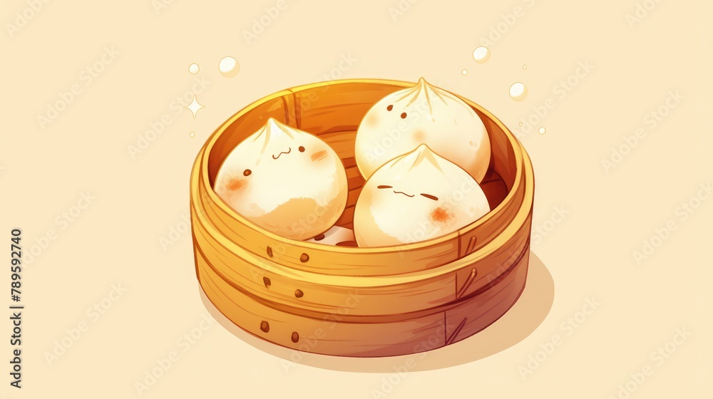 Discover adorable dim sum characters in the form of traditional Chinese ...