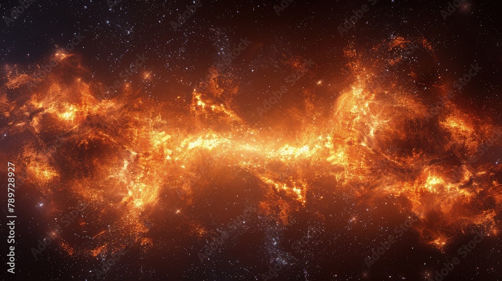 Stellar Fusion. Depict the Intense Fusion Reactions Igniting in the ...