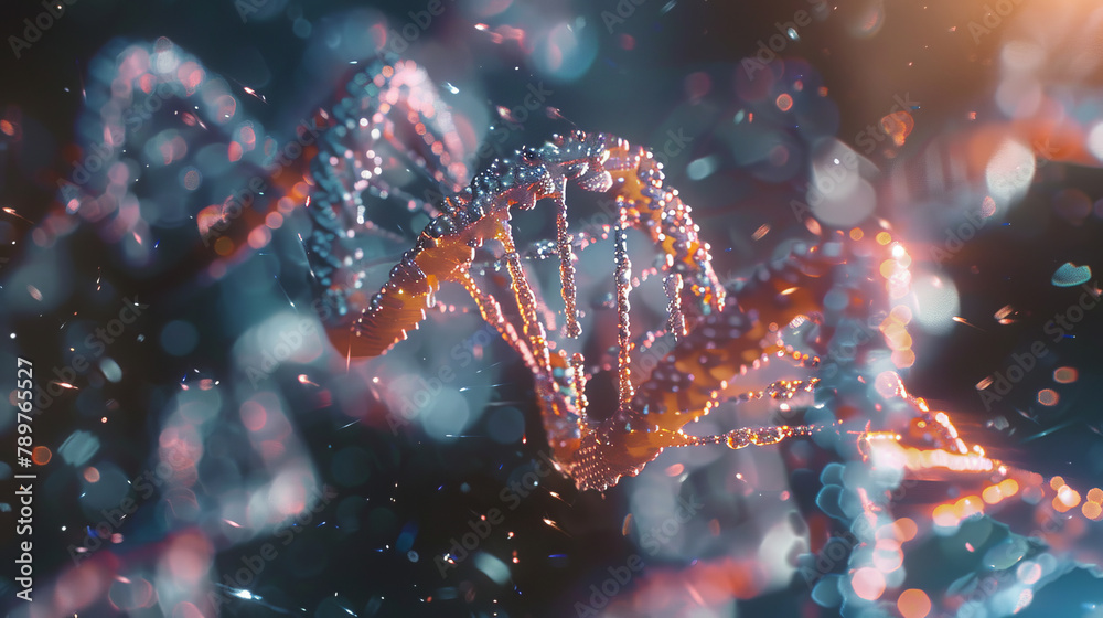 The spiral structure of DNA is a fundamental symbol in medicine and ...