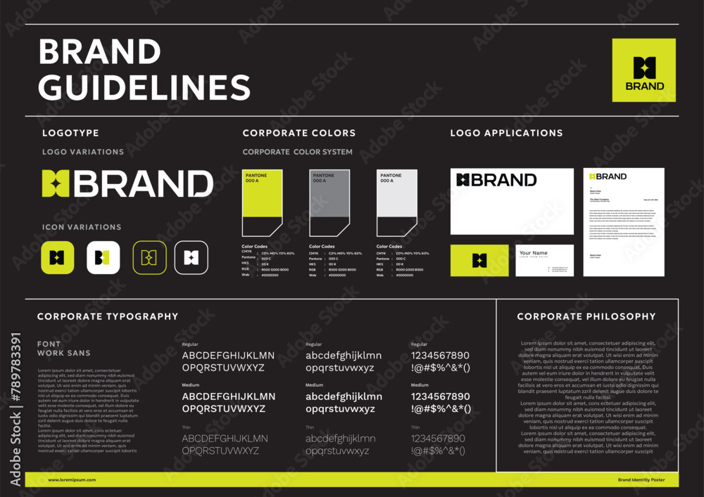 premium brand guidelines poster design Stock Vector | Adobe Stock