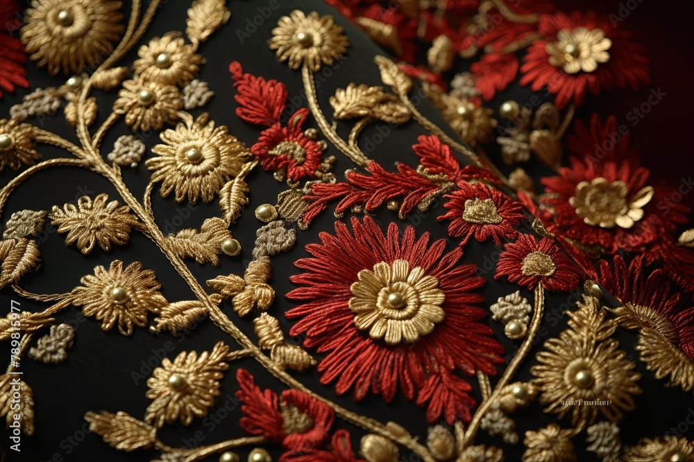 Zardozi Embroidery India rich, heavy embroidery often seen on garments ...