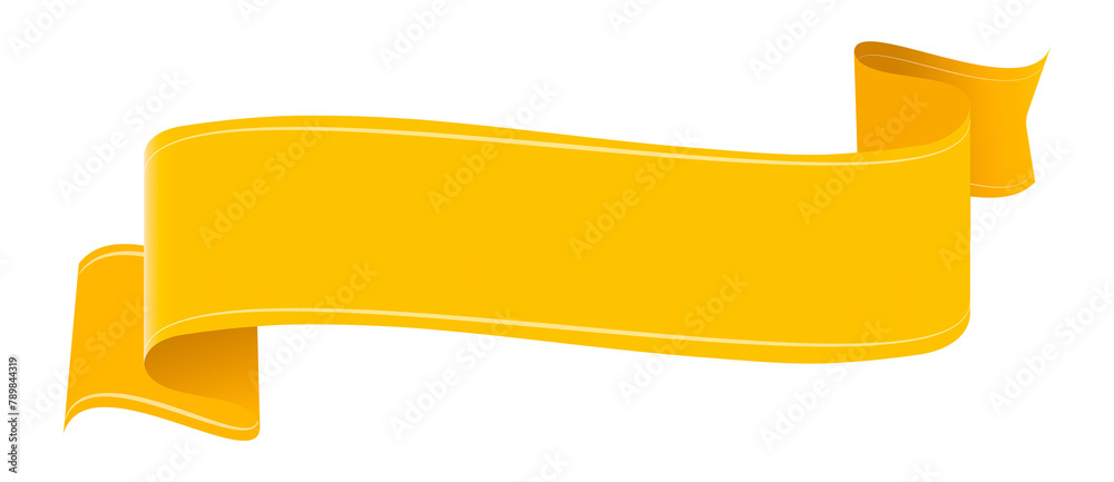 PNG Ribbon clipart, yellow banner on transparent background Stock ...
