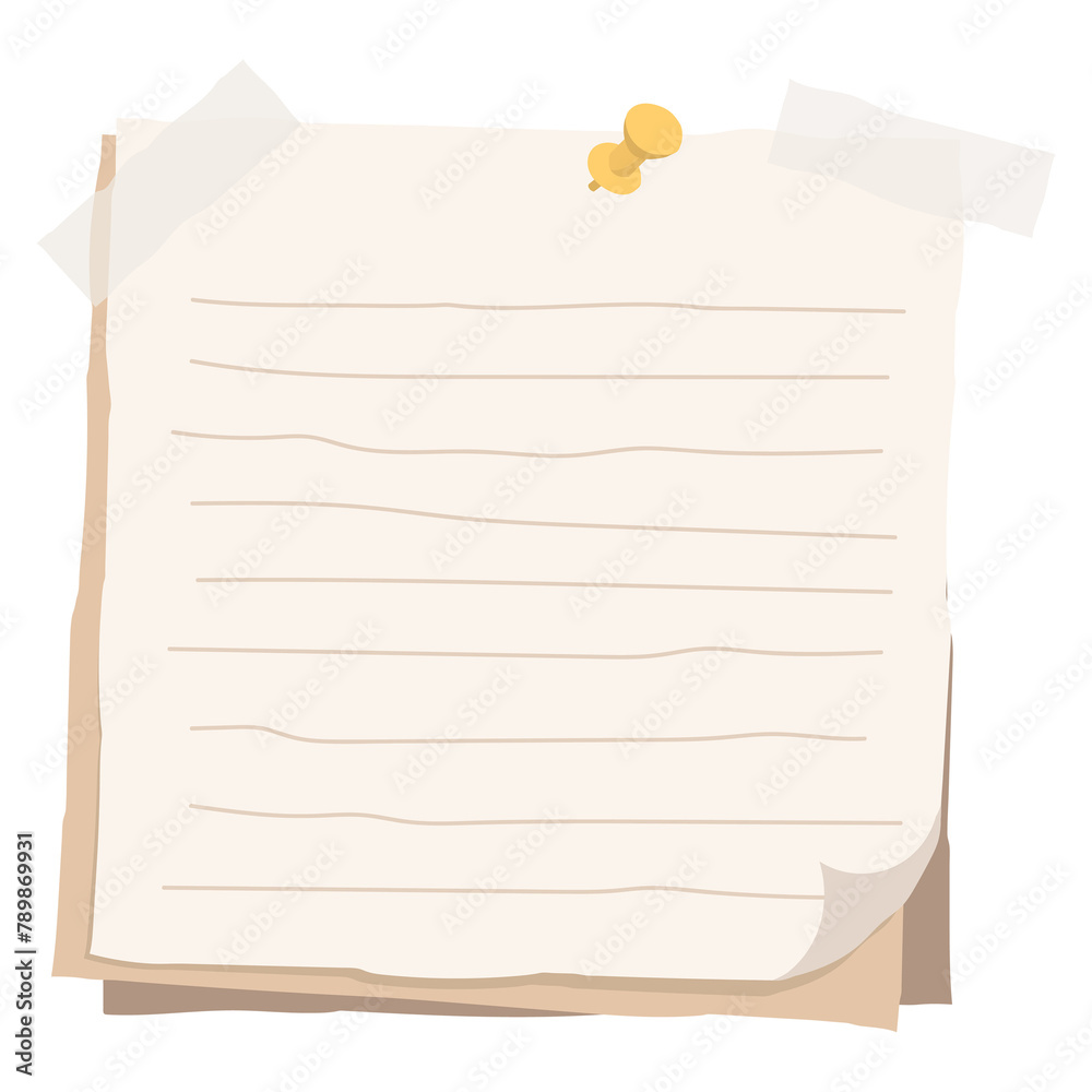 Note paper png sticker, transparent background Stock Illustration ...