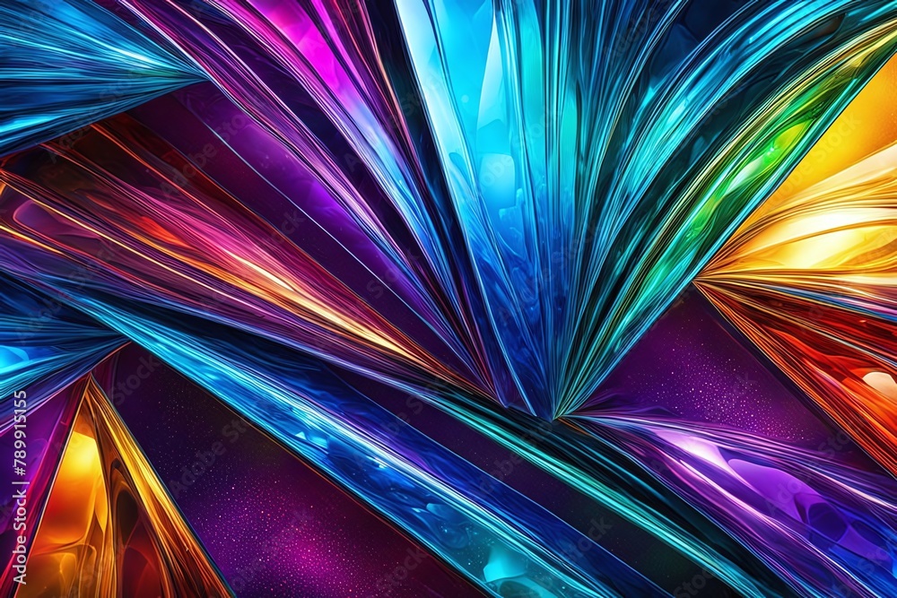 Abstract image by a stock photographer, featuring a vibrant glass-style ...