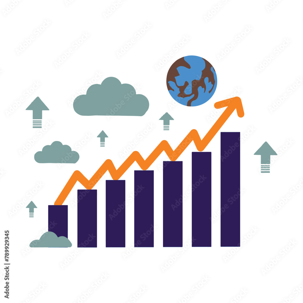 Bar graph of profit to turnover .Infographics dashboard. Admin panel ...