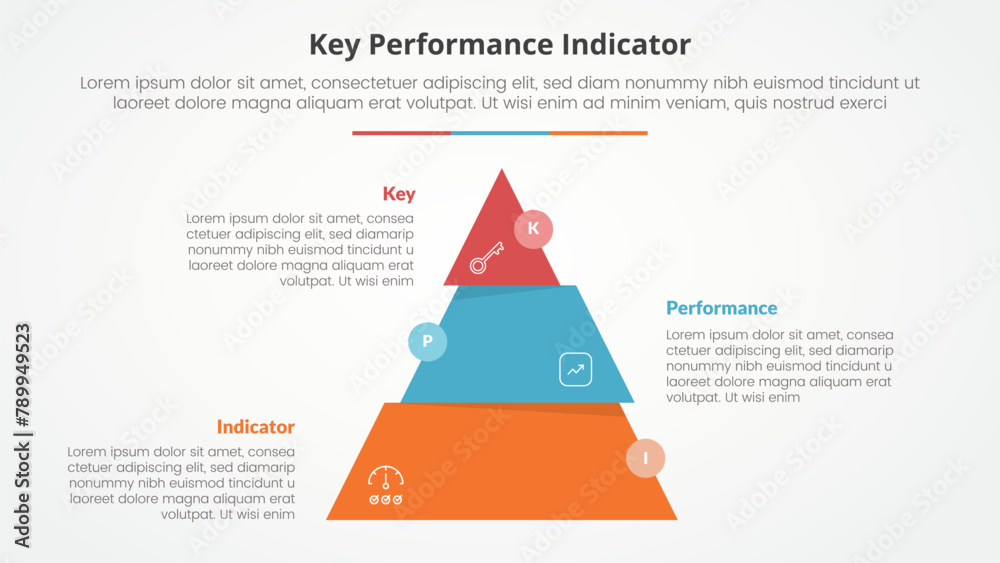 KPI key performance indicator model infographic concept for slide ...