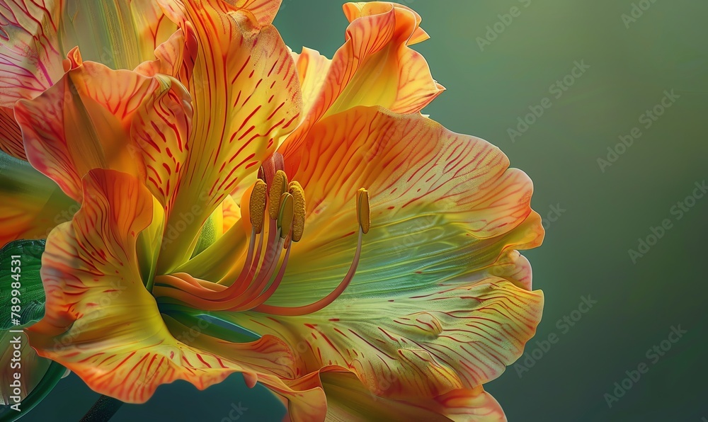 Capture the intricate details of a rare flower species with vibrant ...