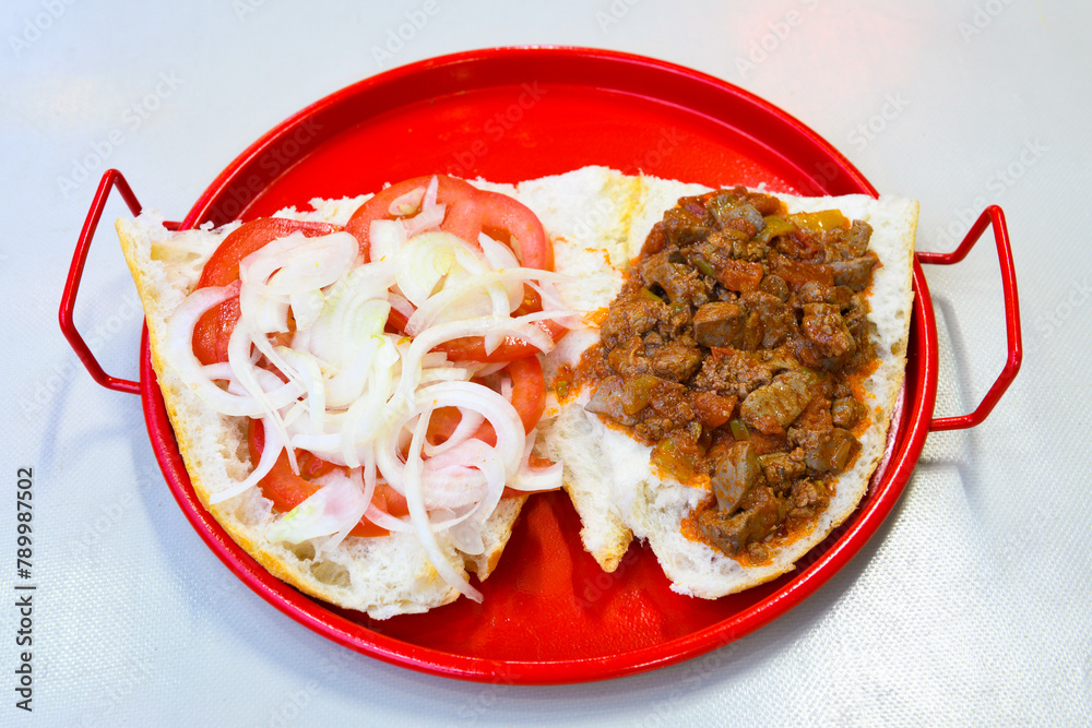 Foto de Stock Lavash zurna doner kebab ( zurna durum ) or shawarma ...