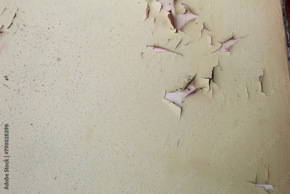 The walls of the house were badly damaged with peeling paint. Paint ...