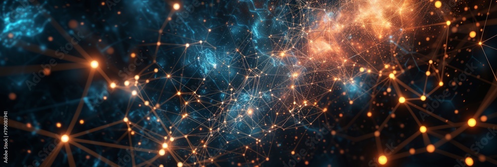 Big data analysis abstract background portraying a celestial map of ...
