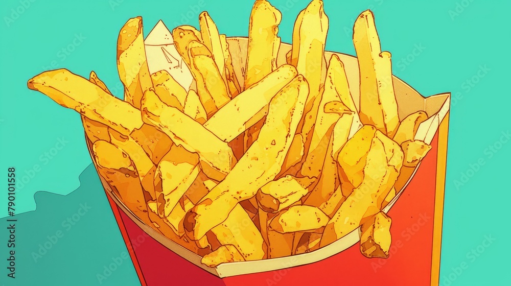 Deliciously crispy and crunchy French fries a classic in fast food ...