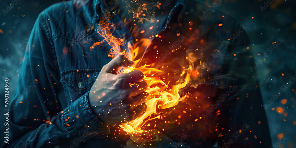 Heartburn Havoc: The Burning Sensation and Acidic Reflux - Visualize a ...