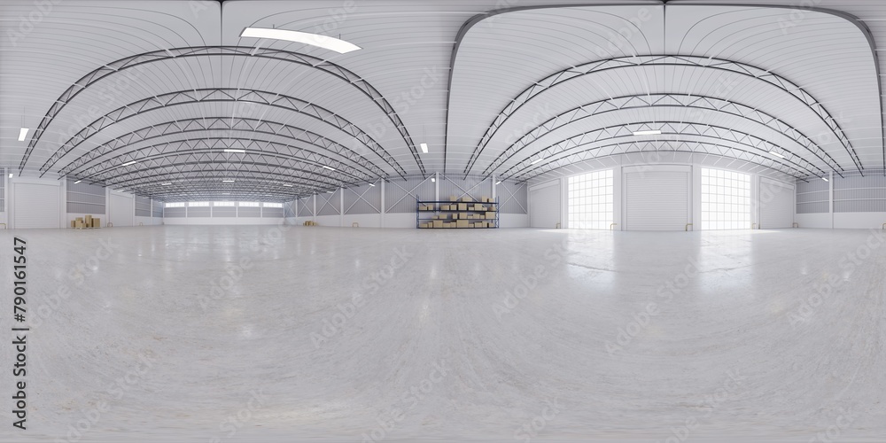Full spherical hdri panorama 360 degrees of empty exhibition space ...