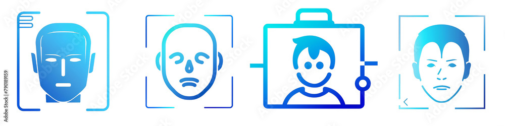 Image Recognition clipart collection, symbol, logos, icons isolated on ...