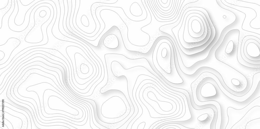 Vector geography landscape Topo contour map on white background ...