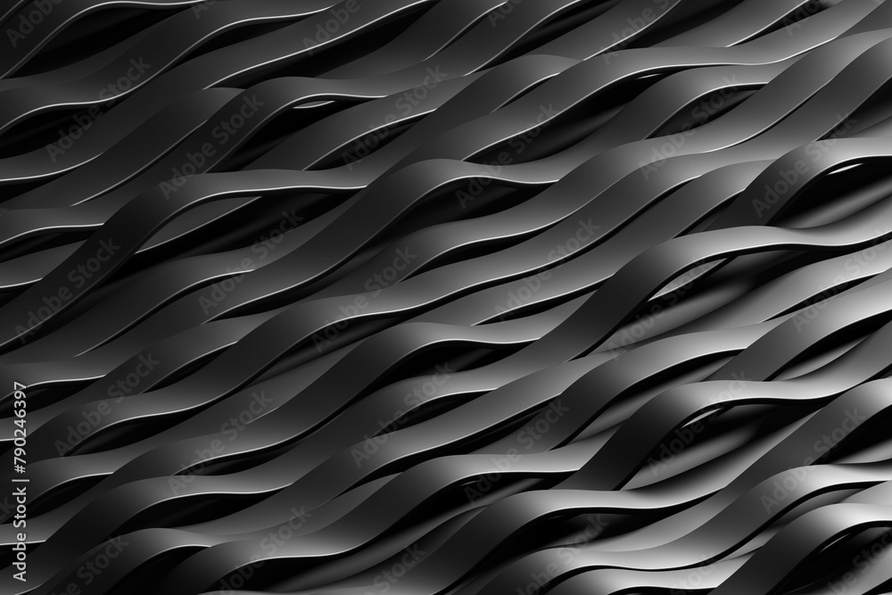 Row of black stripes forming sea wave-like curves. Illustration as ...