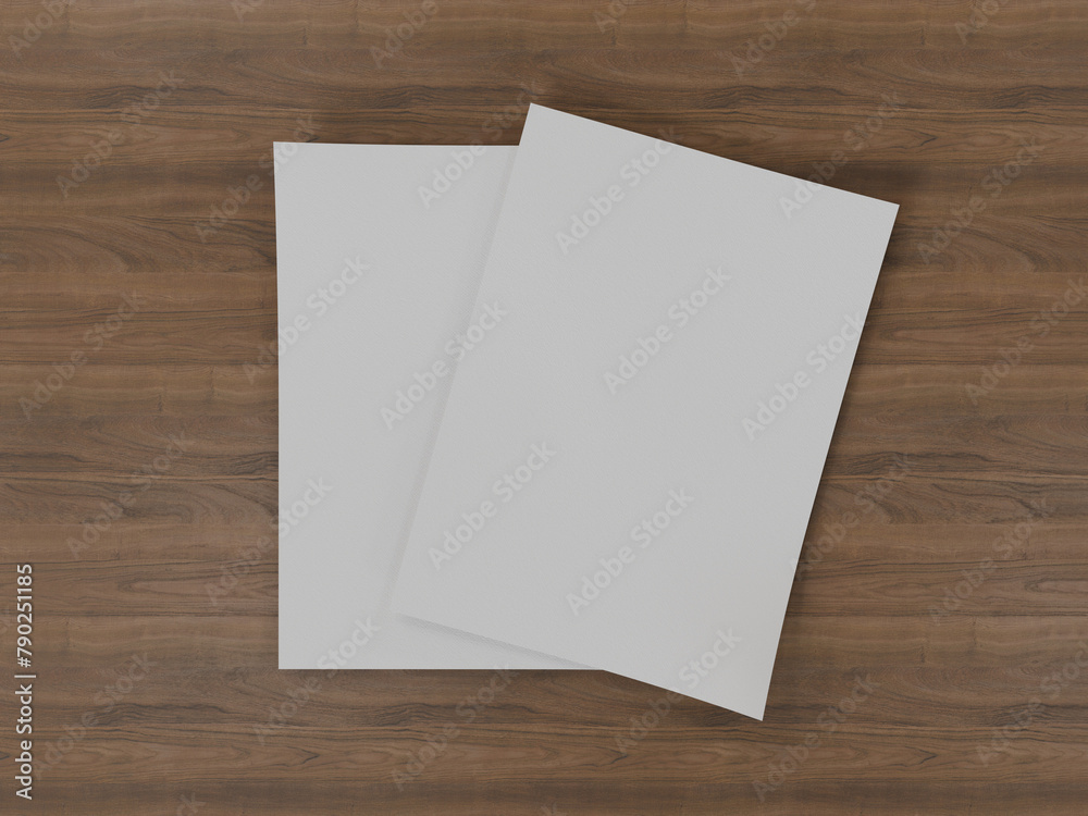 White paper. Realistic empty paper note template 3d rendering ...