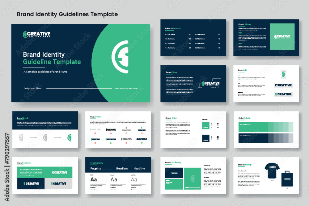 Brand guidelines presentation template and minimal corporate brand ...