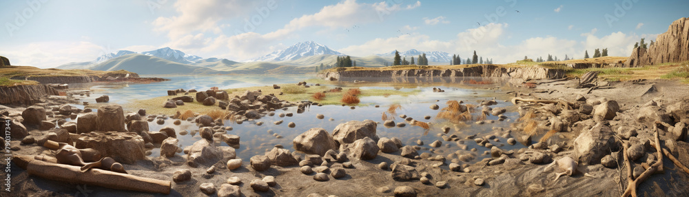Artistic representation of what the area might have looked like in ...
