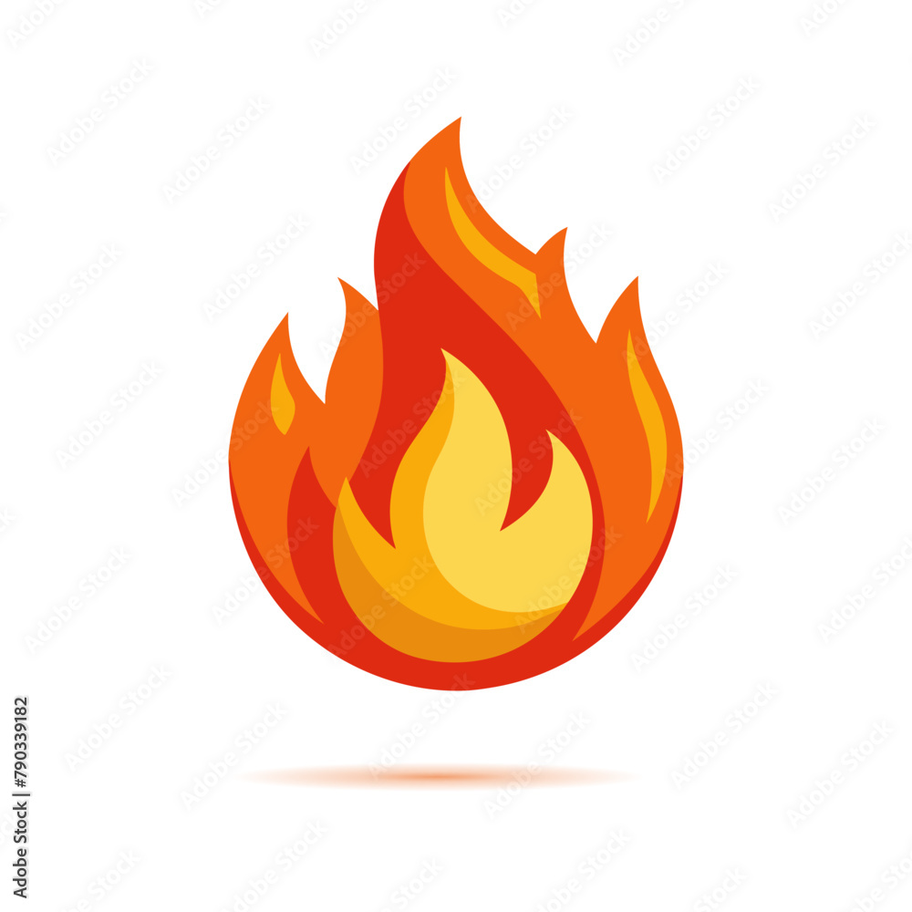 Vector de Stock Cartoon fire flame. Image fire, hot burning ignition ...