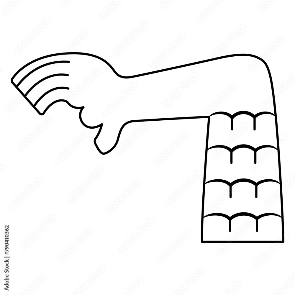 Stylized eagle claw. Bird of pray leg with talons. Ethnic animal design ...