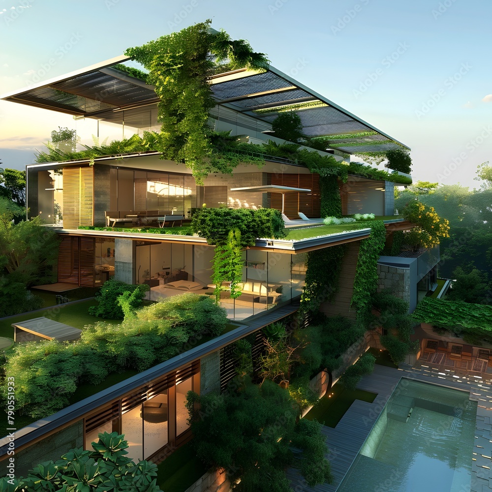 Sustainable Green Building Design: A 3D Rendering Depiction of Energy ...
