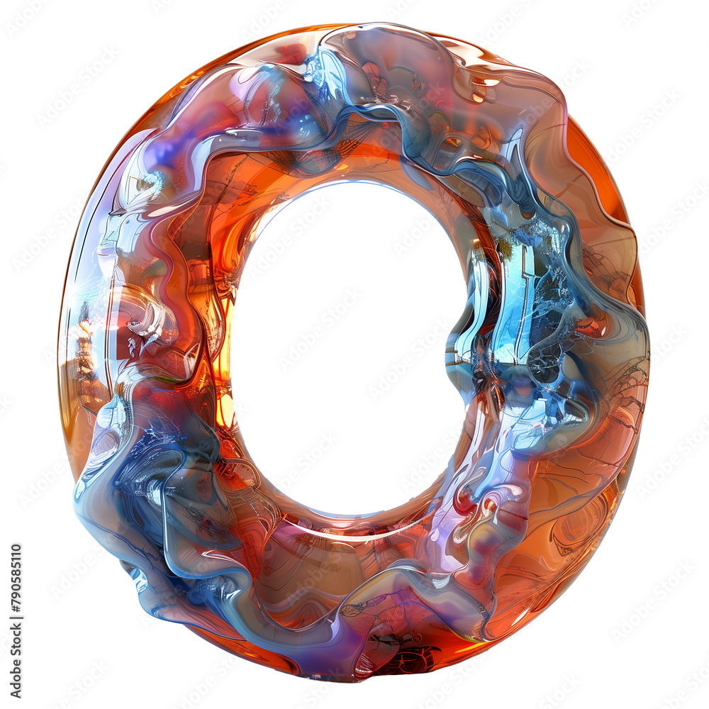 PNG Letter O, 3D Alphabet letter, 3d shiny letter collection, glowing ...