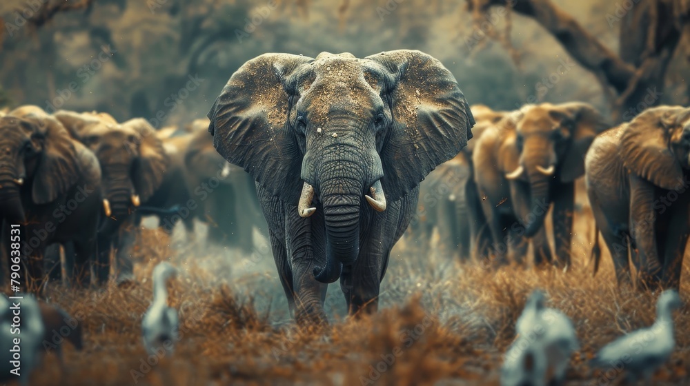 The king of the forest, an elephant, illustrates the power of ...