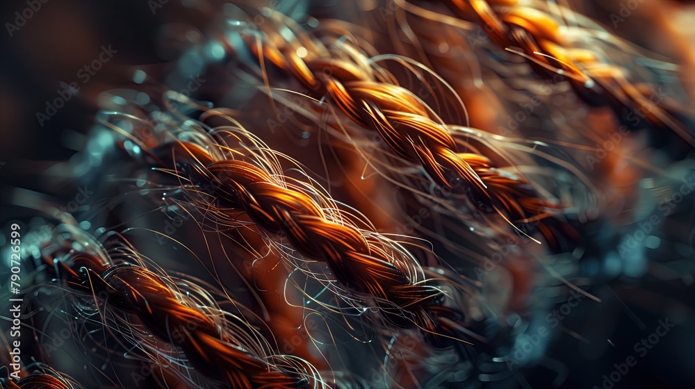 Macro photography of hair using DNA signals Stock Illustration | Adobe ...