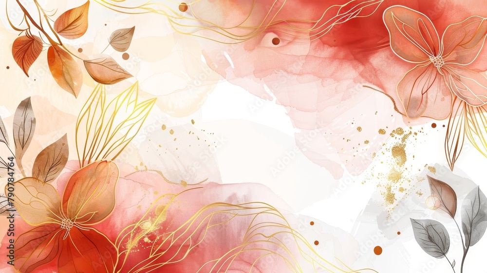 Watercolor abstract art background modern. Luxury invitation card ...