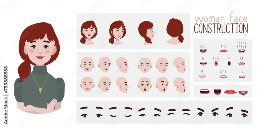 Business woman avatar creation suitable for animation. Generator ...