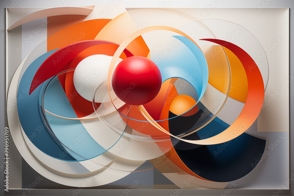Illustration of a fascinating world of abstract geometries through bold ...