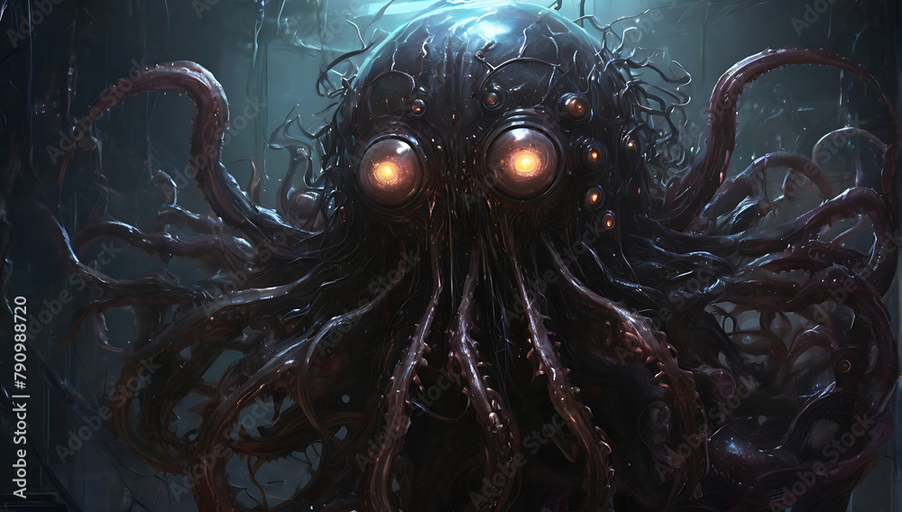 Illustration Stock In a twisted eldritch dimension, a Lovecraftian ...