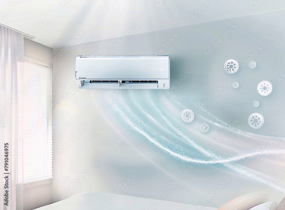 Air conditioner with cold air effect. Electronic device for monitoring ...