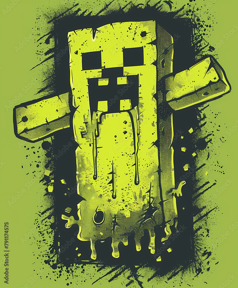 Vibrant Yellow Cartoon Character Design in Gadgetpunk, Future Tech ...