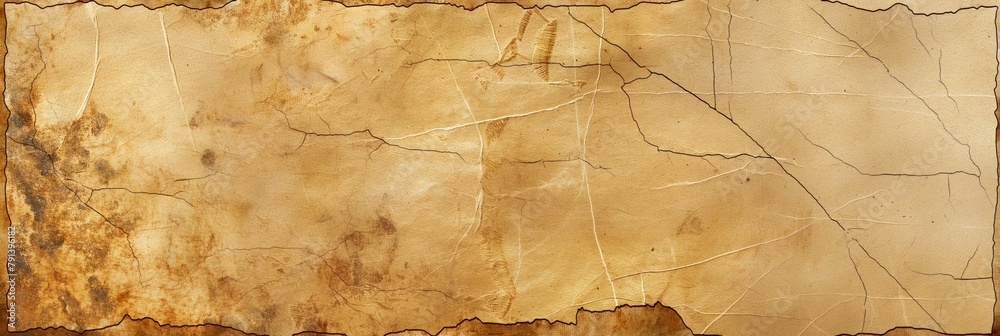 Image of aged, vintage paper with natural weathering, cracks, and ...