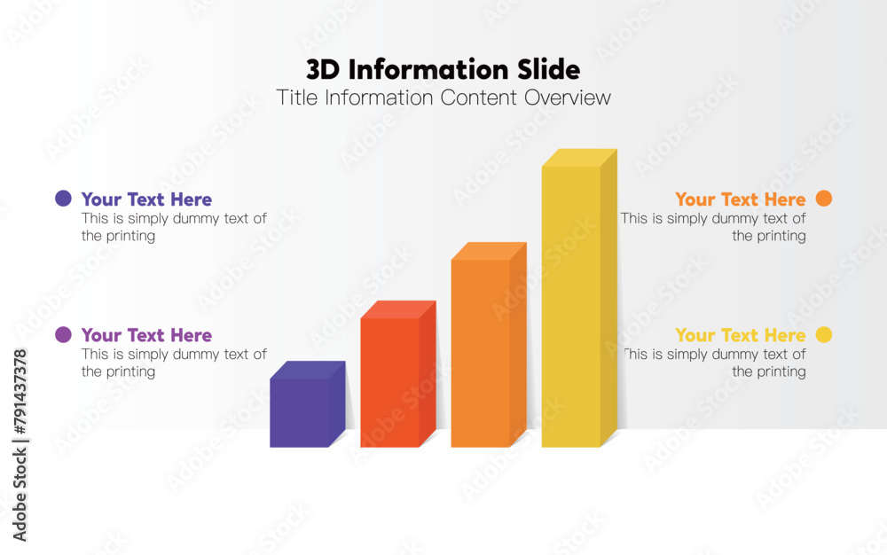 Vector graphic infographic color chart information visualization column ...