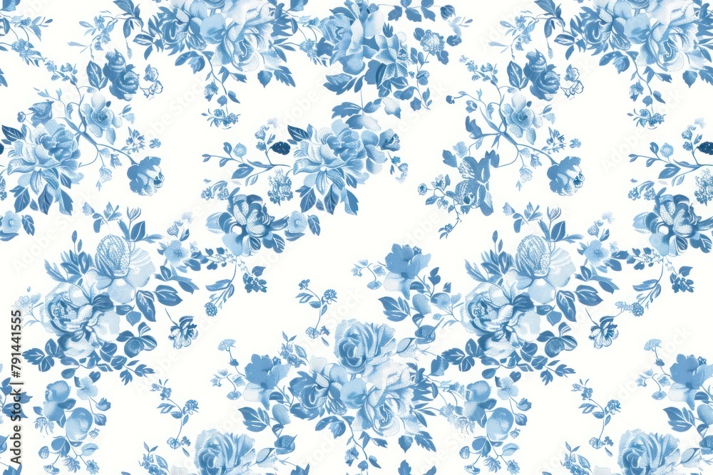 Classic blue and white porcelain-inspired floral print, perfect for ...