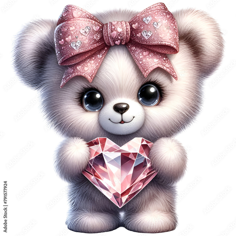 Ilustración de Stock Watercolor Teddy Bear Clipart, Love Teddy Bear ...